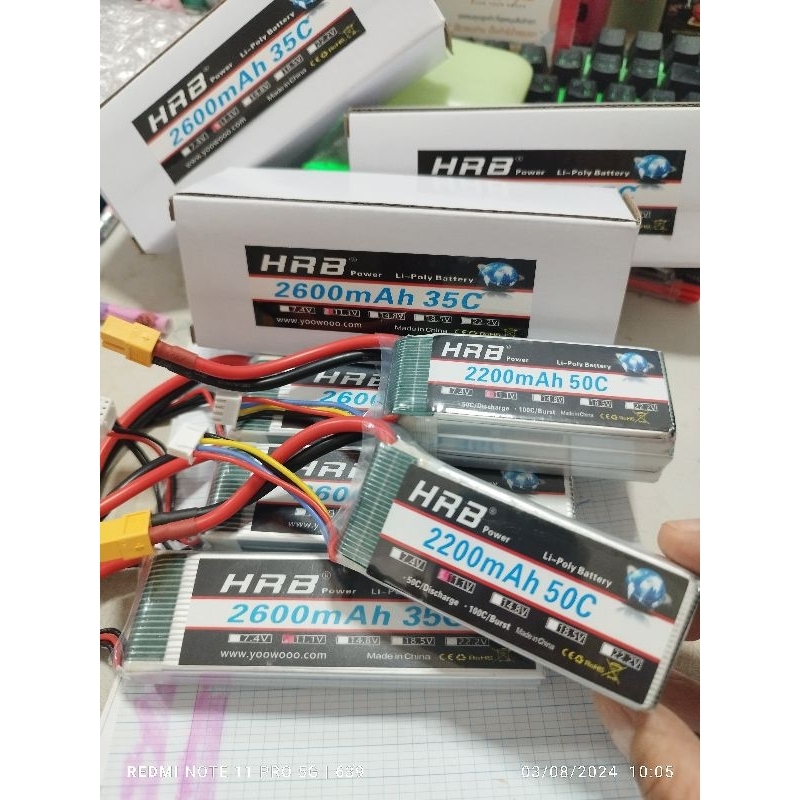 HRB RC 2S 3S 4S 6S 2200mAh, 1800mAh, 2600mAh. | Shopee Thailand