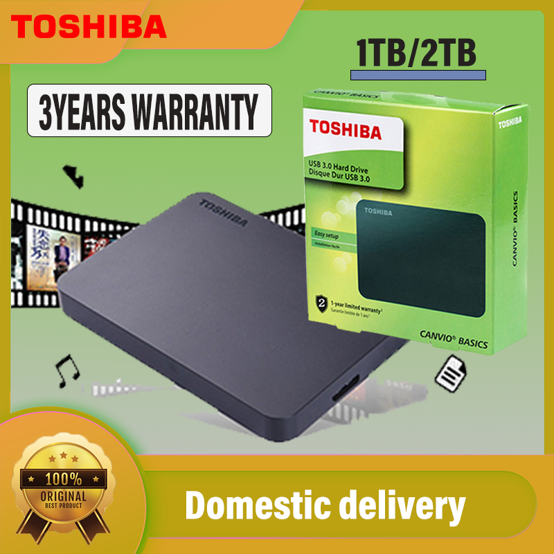 TOSHIBA External Harddisk 2TB ฮาร์ดดิสก์แบบพกพา Hard Drives HDD 2.5" USB 3.0 ฮาร์ดไดรฟ์คุณภาพสูง ...