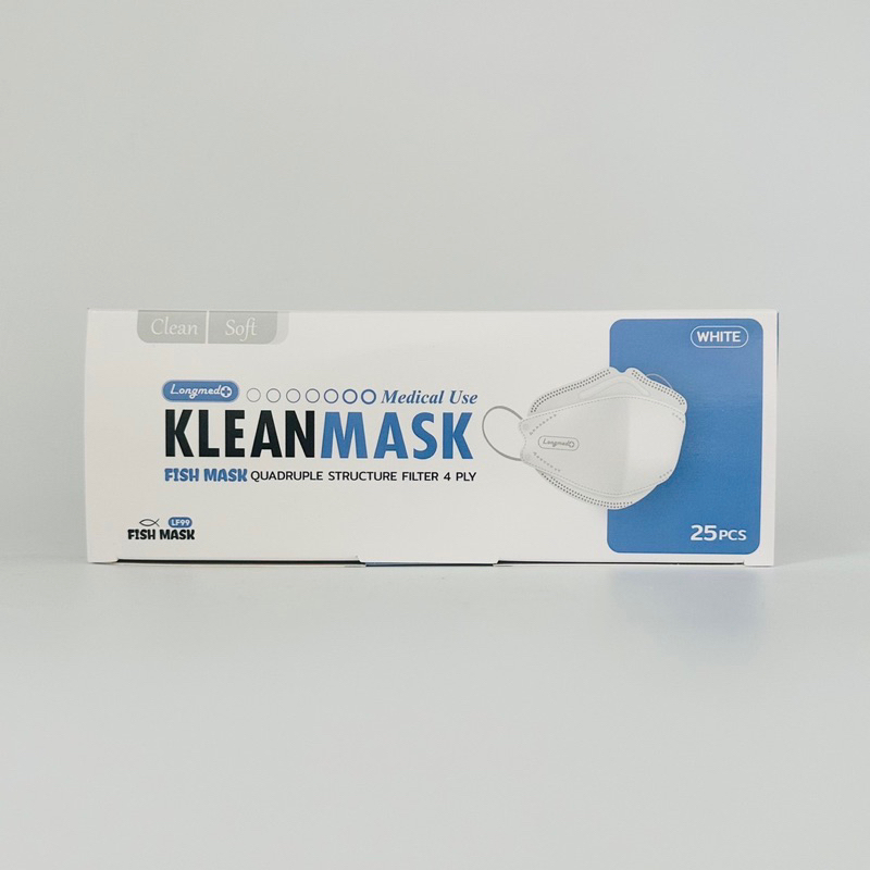 (สีขาว กล่อง) Klean Mask LF99 (ป้องกันPM2.5) 4ชั้น 25ชิ้น/กล่อง Longm ...