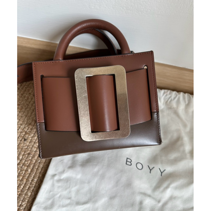 Boyy Bobby 18 Gold Buckle Bag two tone caramel | Shopee Thailand