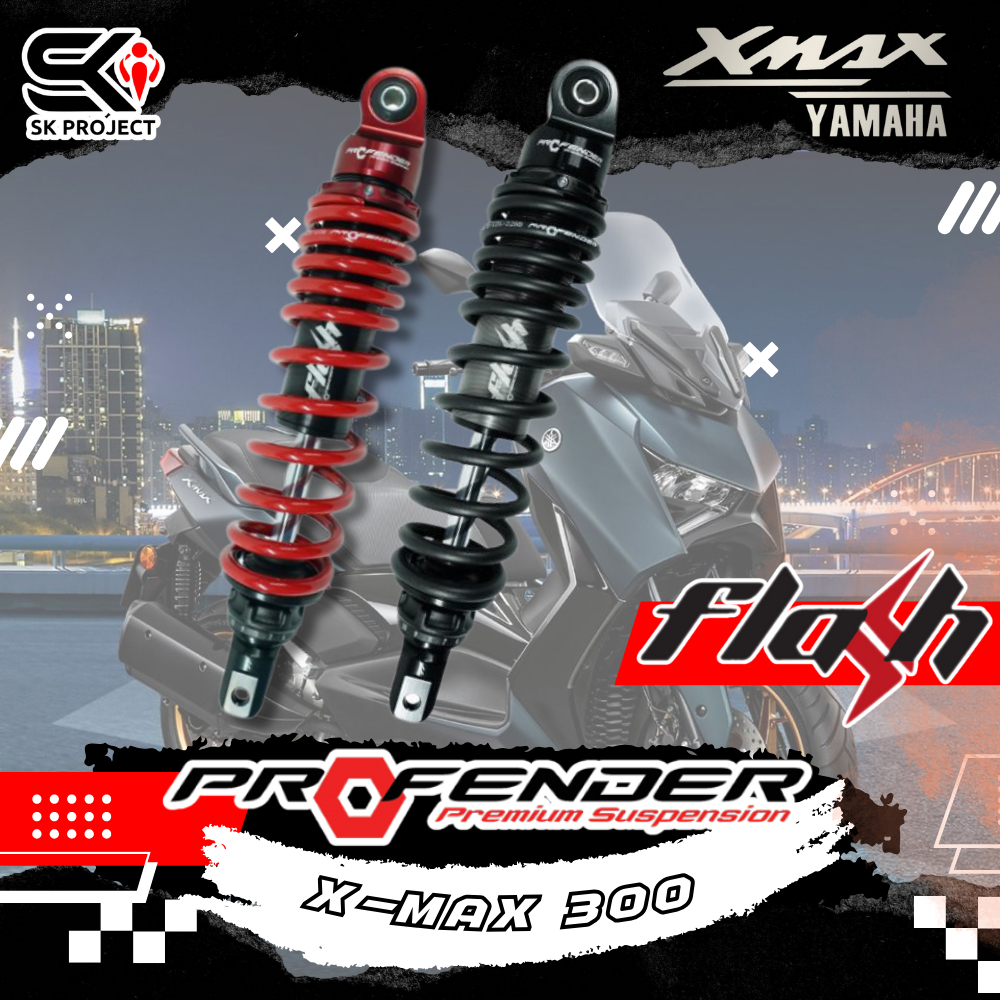 โช๊คหลัง PROFENDER FLASH-SERIES YAMAHA X-MAX 300 REAR STD (ไม่มีซัพแทง ...