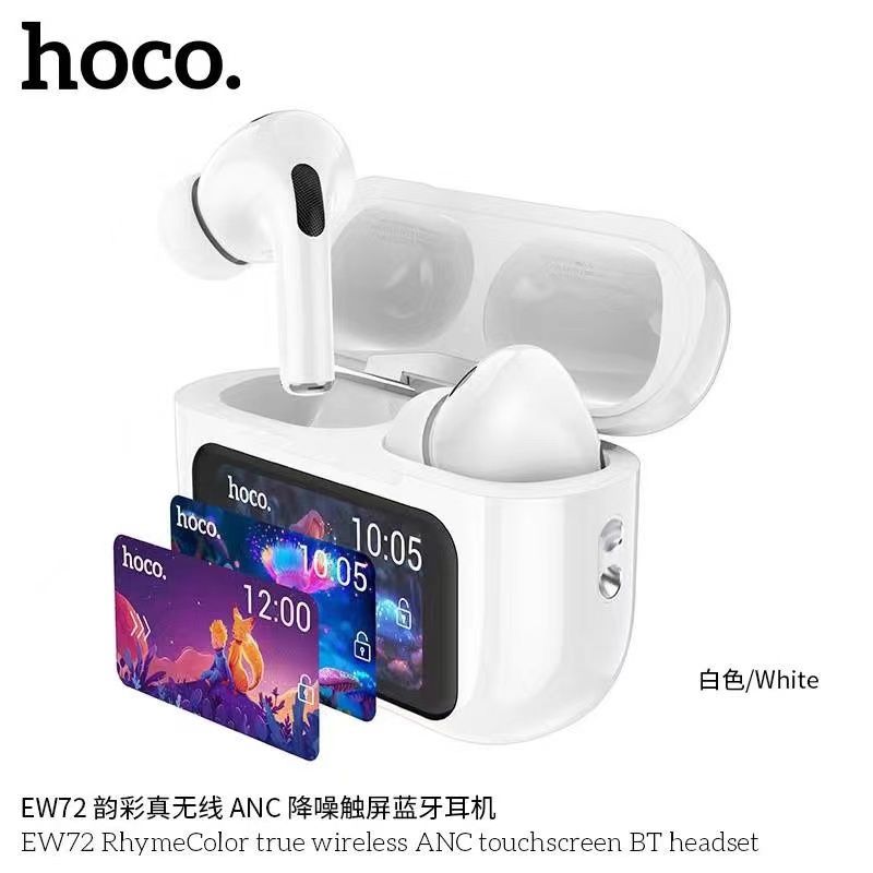 HOCO EW72 หูฟังไร้สาย TWS หน้าจอทัชสกรีน อัจฉริยะ 12 ฟังก์ชั่น ระบบตัด ...