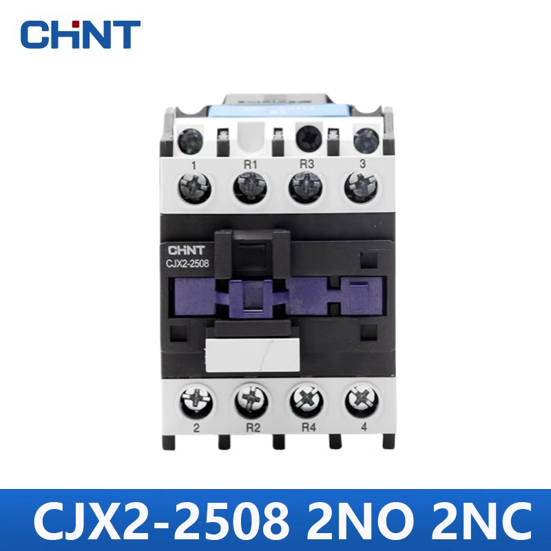 CHINT CJX2-2508 2NO 2NC 25A 220V Rail Mount คอนแทคเตอร์อุตสาหกรรมไฟฟ้าคอนแทคเตอร์ CJX2 2508 ...