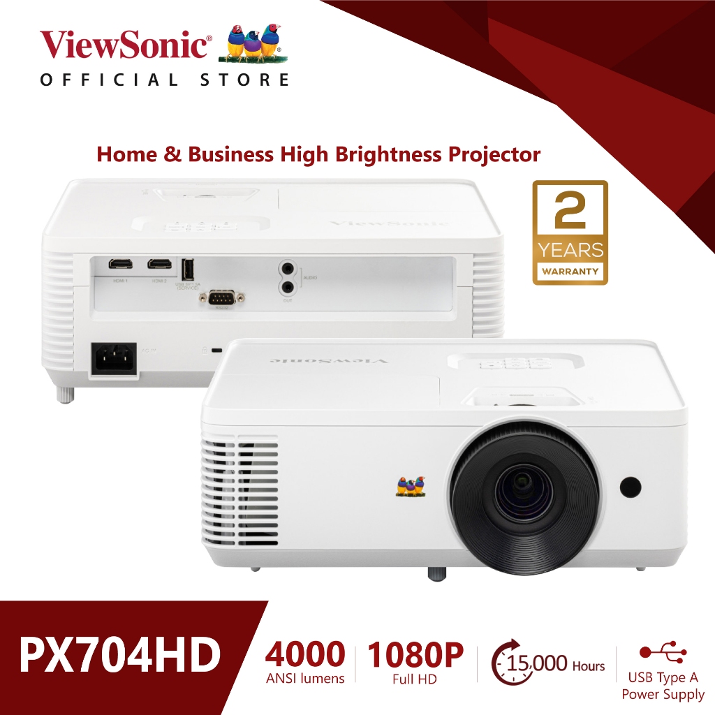 ViewSonic PX704HD 4,000 ANSI Lumens 1080p Home & Business Projector ...