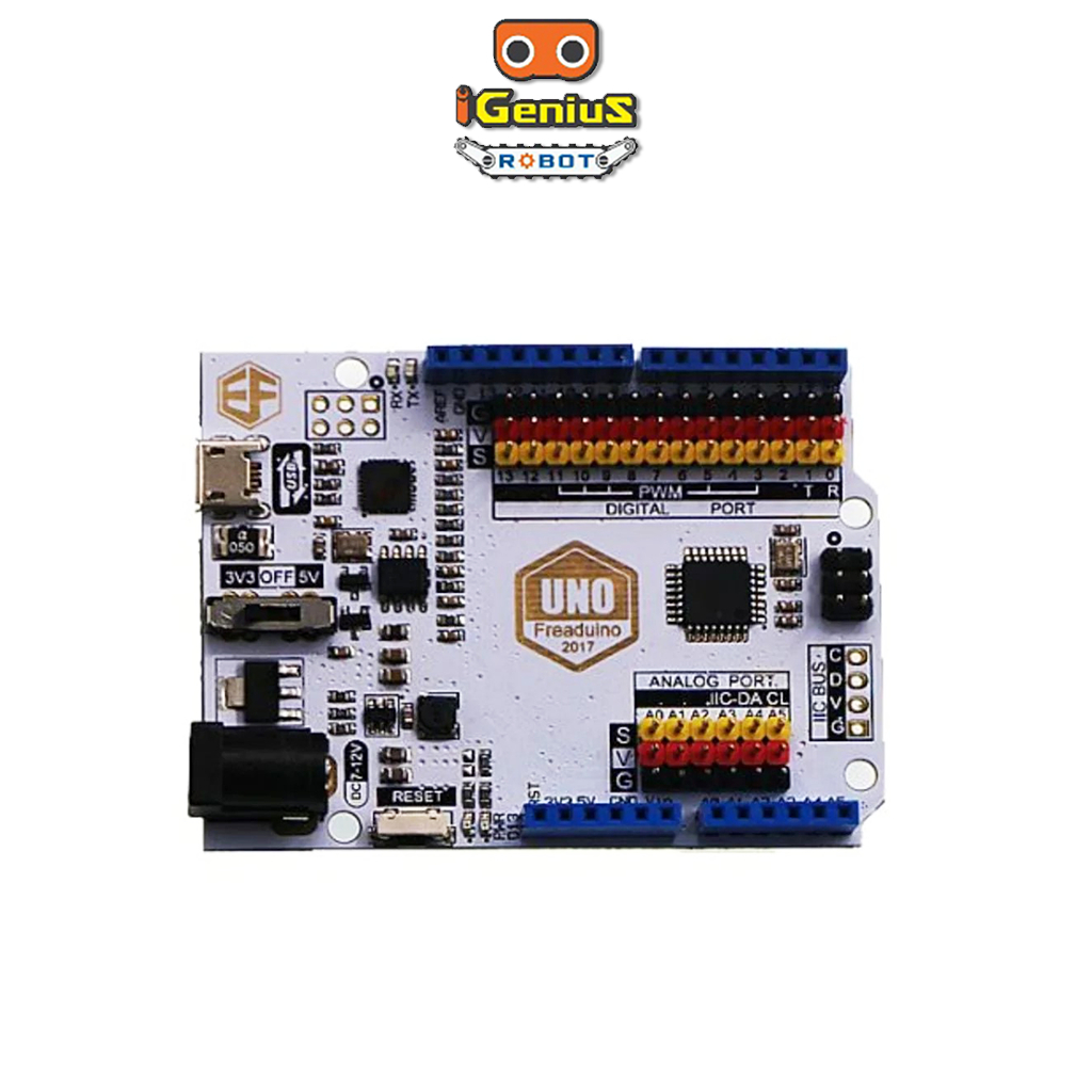บอร์ดพัฒนาโปรเจคอิเล็กทรอนิกส์ Elecfreaks Freaduino UNO v2.6 | Shopee ...