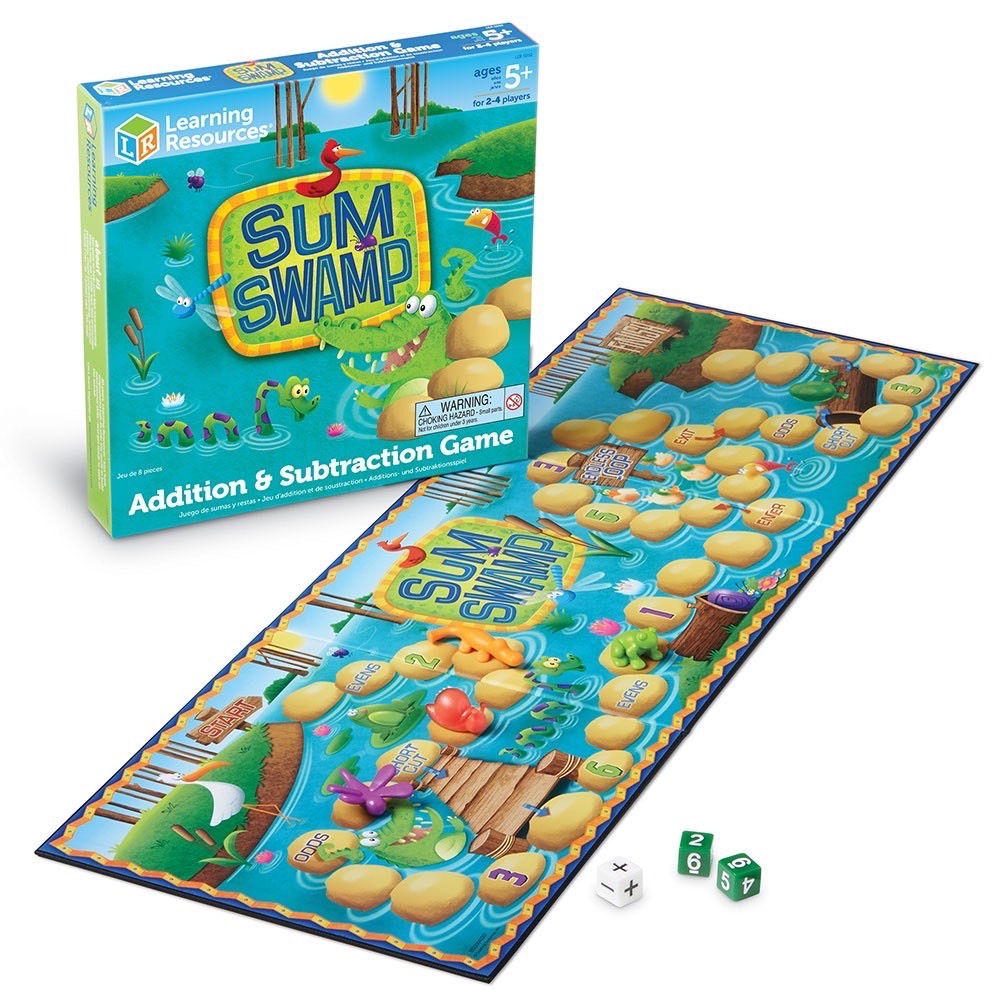 Sum Swamp Addition & Subtraction Game : เกมทอยเต๋า ฝึก การบวก การลบ : 5 ...