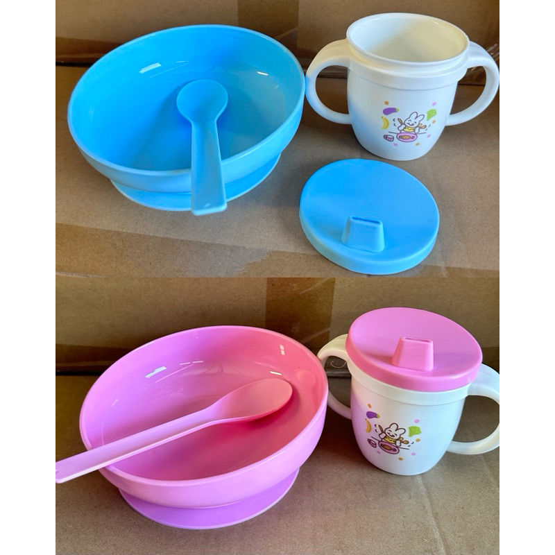ชุดชามสำหรับเด็กพร้อมแก้วBaby lunch set | Shopee Thailand