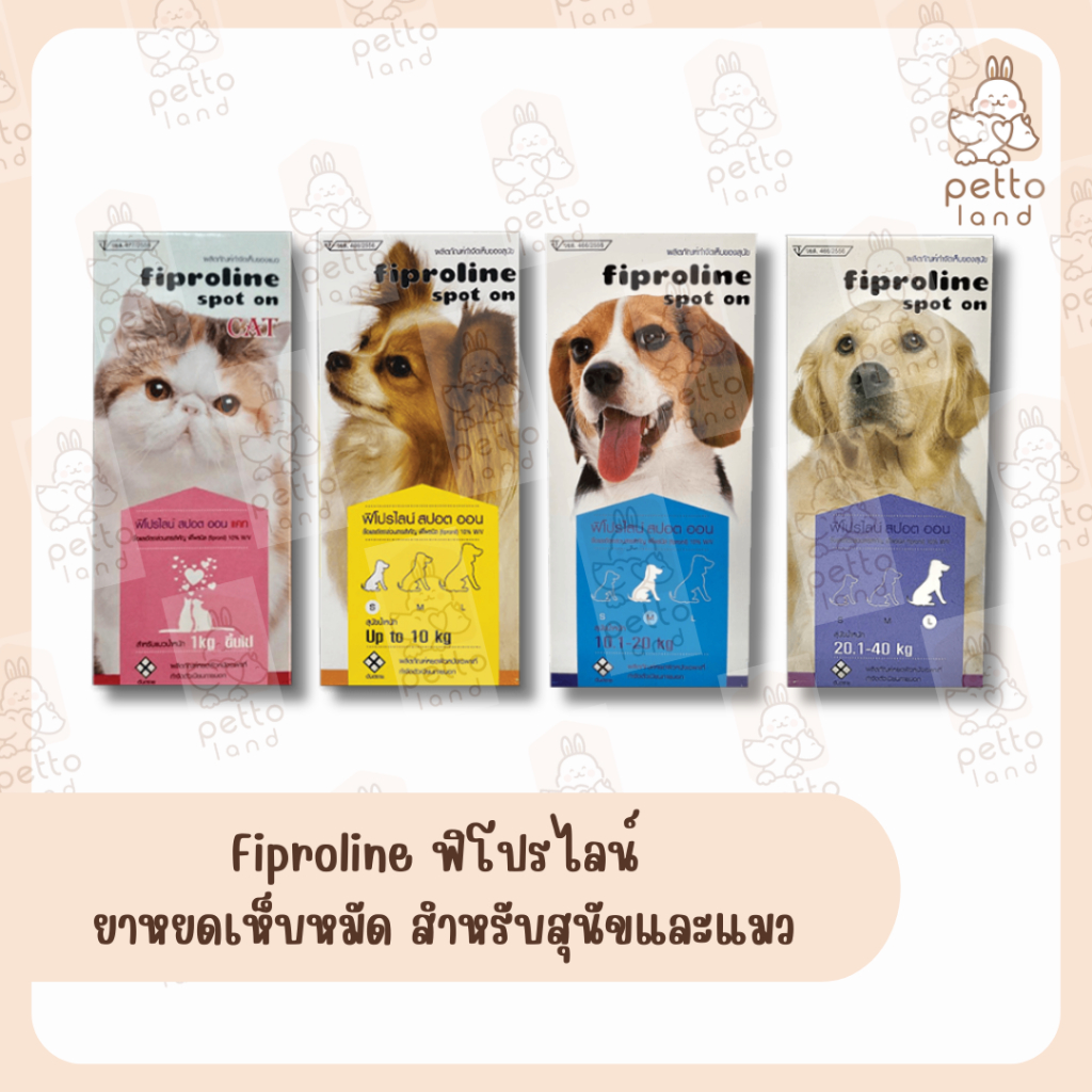 Fiproline ฟิโปรไลน์ ยาหยดเห็บหมัด สำหรับสุนัขและแมว | Shopee Thailand