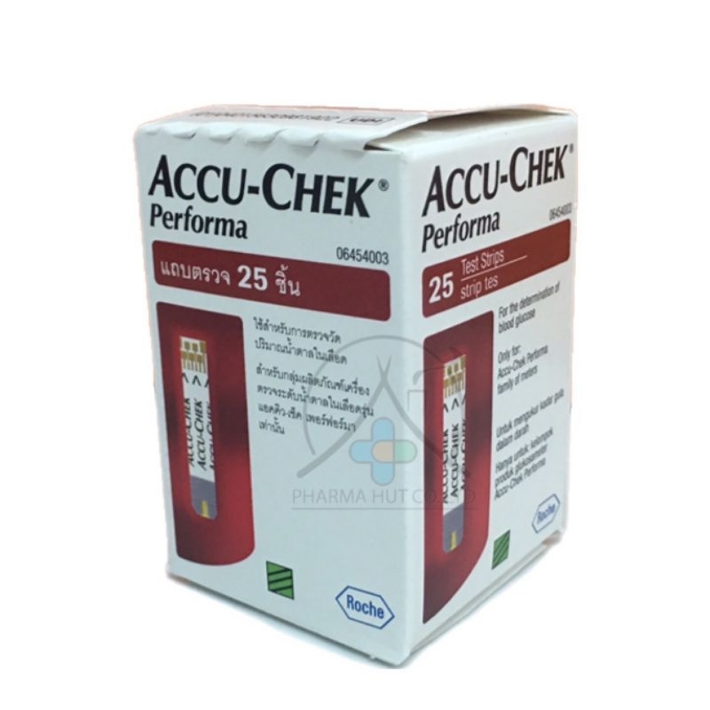 Accu-Chek Performa 25 Strips แผ่นวัดระดับน้ำตาลในเลือด Exp.30-09-2024 ...