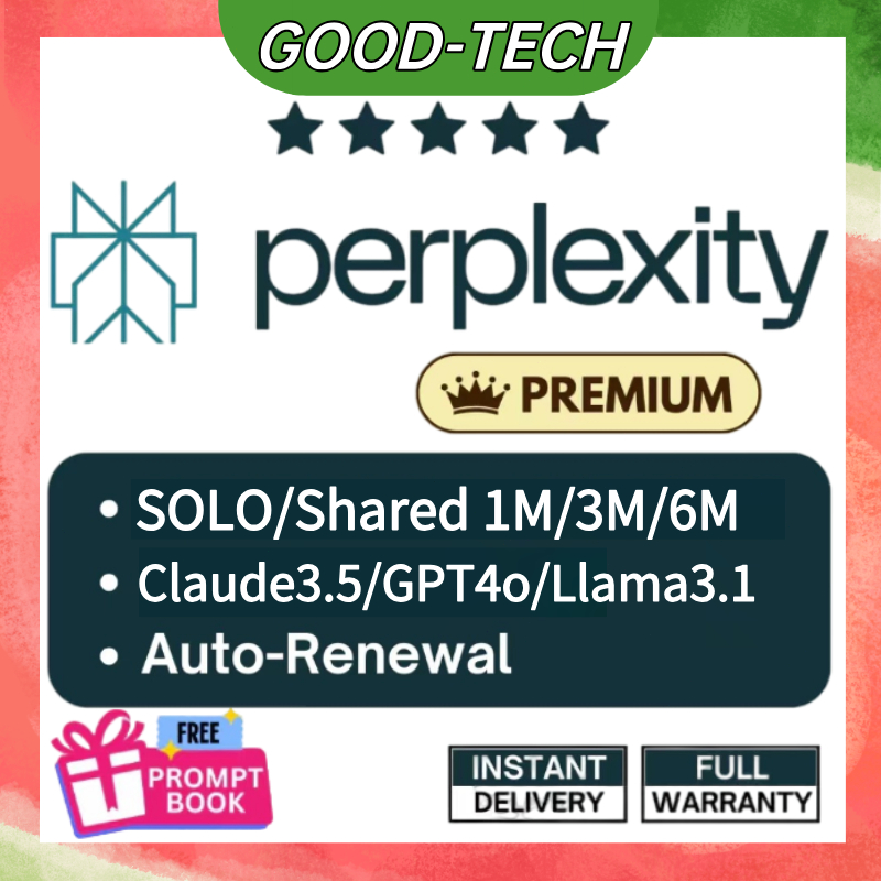 [Goodtech]Perplexity AI Premium Account /Claude 3.5/GPT4o/Liama3.1Alternative /Homework Assitant ...
