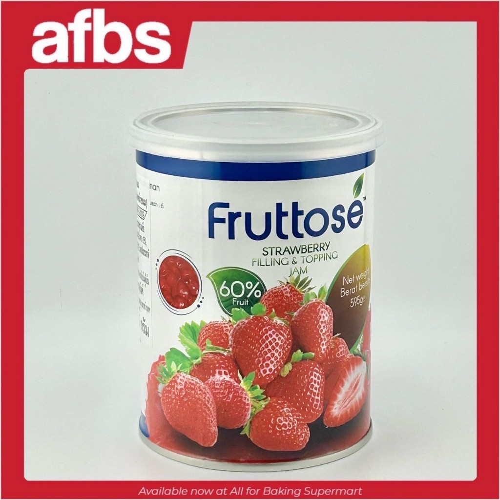 SUPERMART Fruttose Strawberry Filling Topping Jam 595 g. 60 % Fruit ฟรุตโตส สตรอเบอรี่ฟิลลิ่ง ...