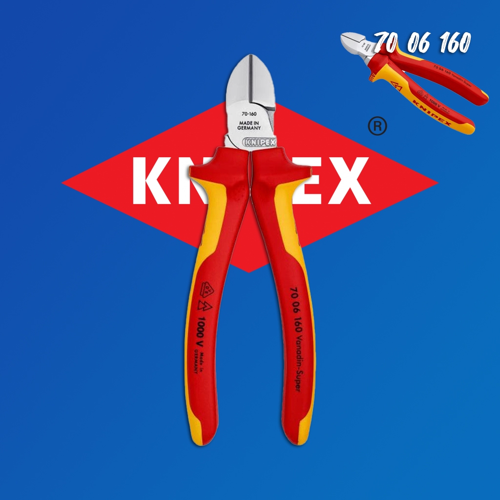 KNIPEX Diagonal Cutter VDE 160 mm คีมตัดทแยงมุม VDE 160 มม. รุ่น ...