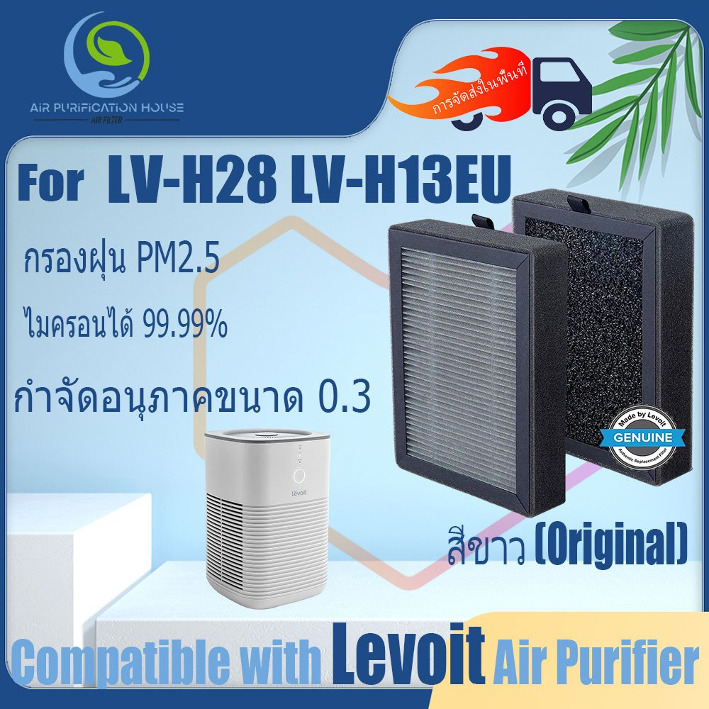 สำหรับ แผ่นกรอง ไส้กรองอากาศ Levoit LV-H128 LV-H13EU air purifier ...