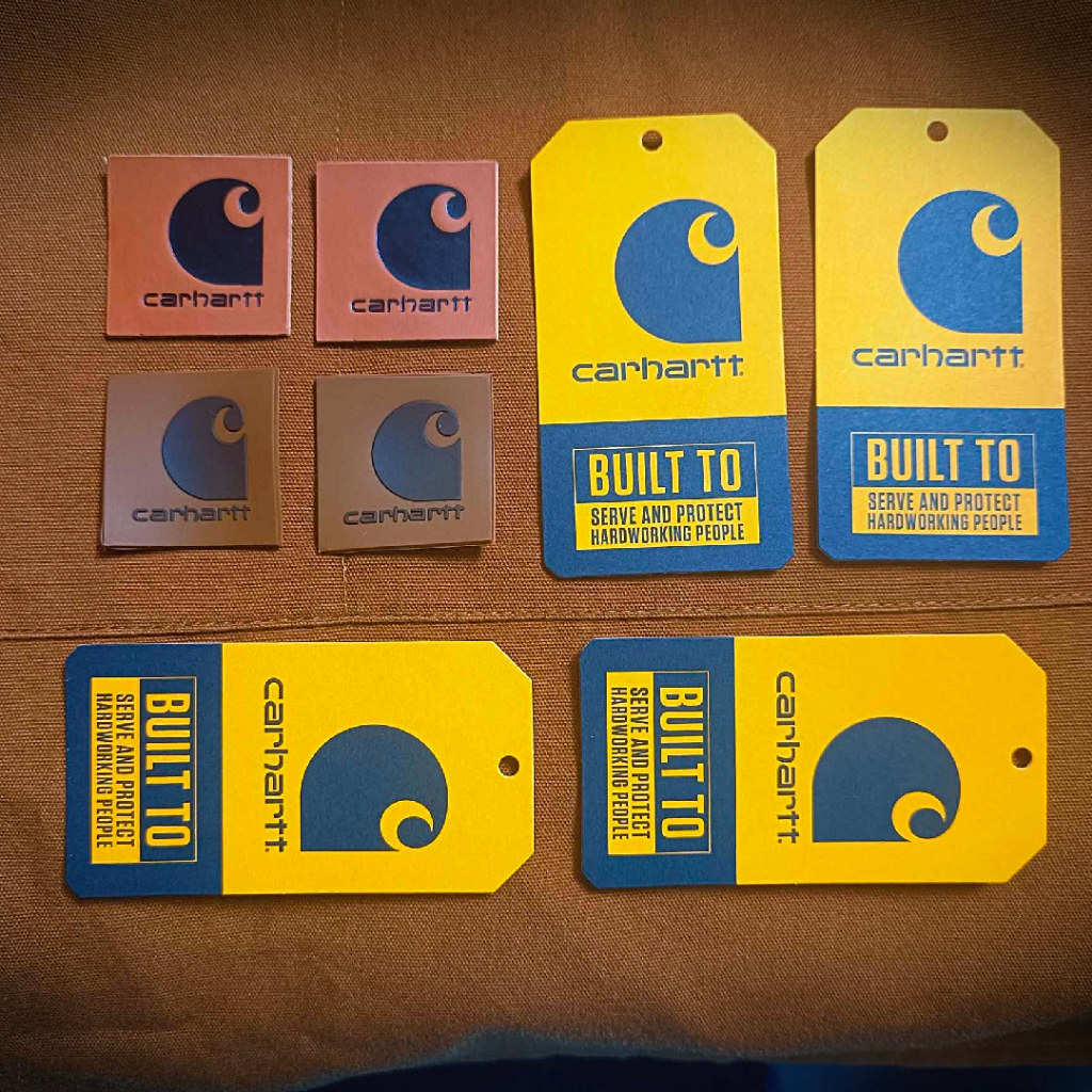 Carhartt tag ป้ายยาง + ป้ายหนังเทียม +ป้ายห้อย แท้ โรงงาน ของใหม่ ...