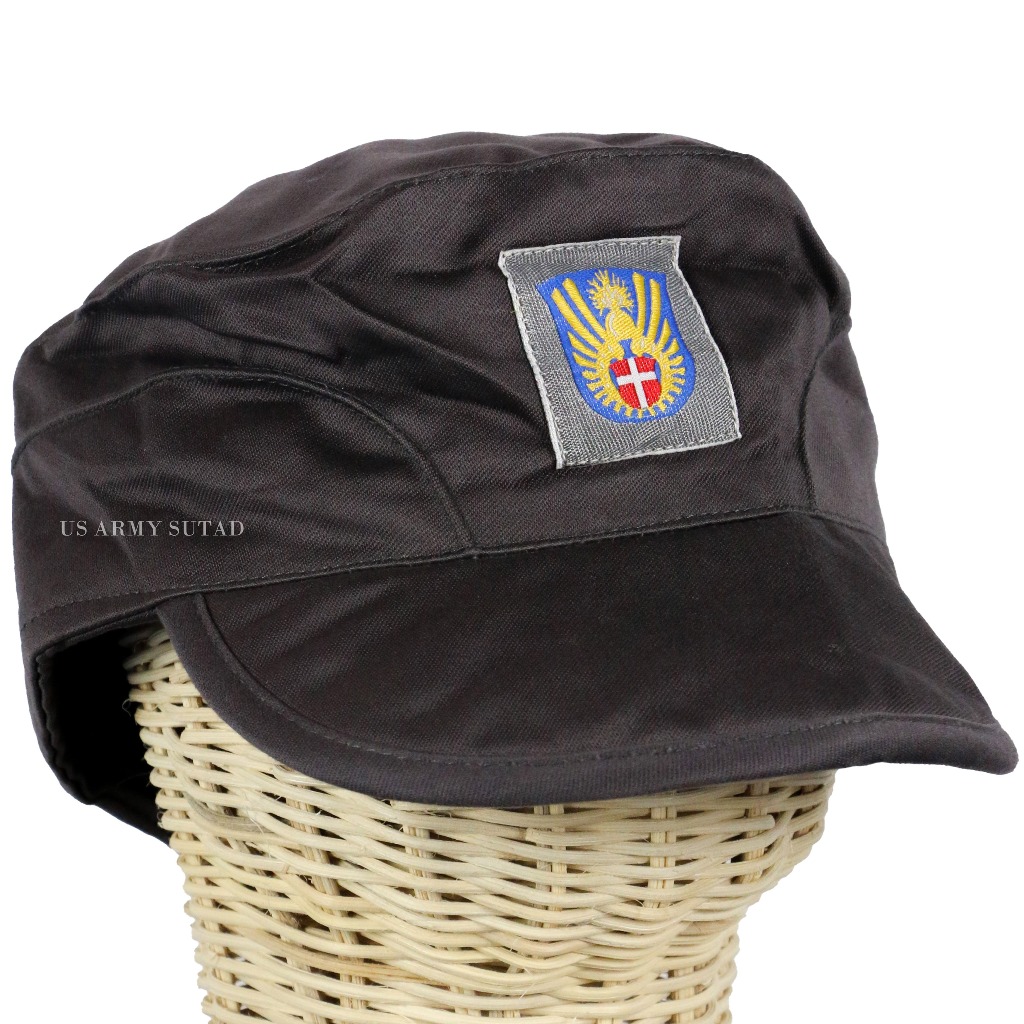 หมวกวินเทจ vintage 1992s Original Danish military gray army cap หมวกหู ...