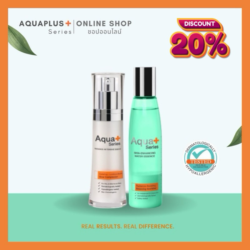 ลด20% AquaPlus Skin-Enhancing Water Essence 140 ml. & Radiance ...