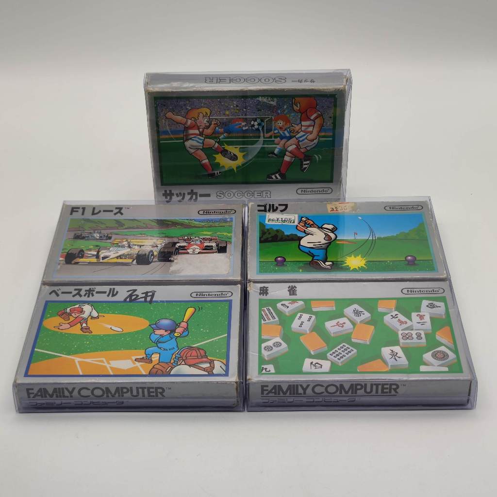 Family Computer กล่องเงิน 5 กล่อง Famicom [FC] สภาพไม่สวย ทุกกล่อง Golf ...