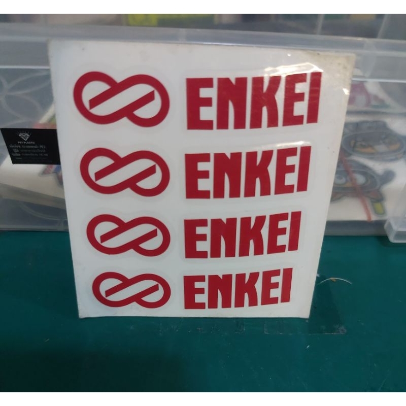sticker ENKEI ก้านแม็กติดได้4ล้อ | Shopee Thailand