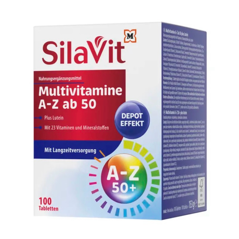 SilaVit Multivitamine A-Z ab 50 + Lutein (เหมาะสำหรับผู้ที่มีอายุ 50 ปี ...