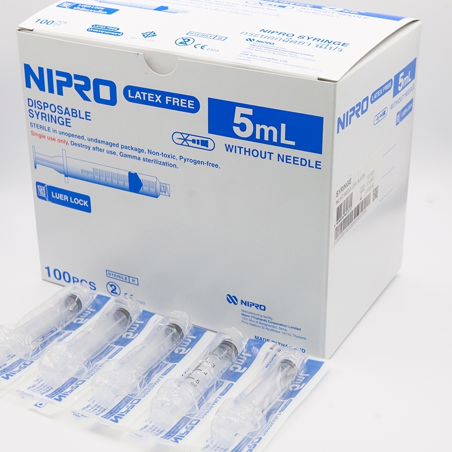 Syringe Nipro 5ml.ยกกล่อง (1 กล่อง 100 ชิ้น) | Shopee Thailand