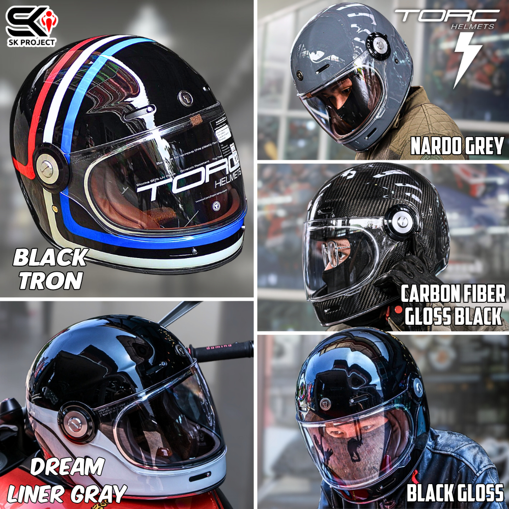 หมวกกันน็อค คลาสสิค TORC T1 FULL FACE CARBON FIBER/ Torc T50 ของแท้ แบรนด์อเมริกา !!! SK PROJECT ...