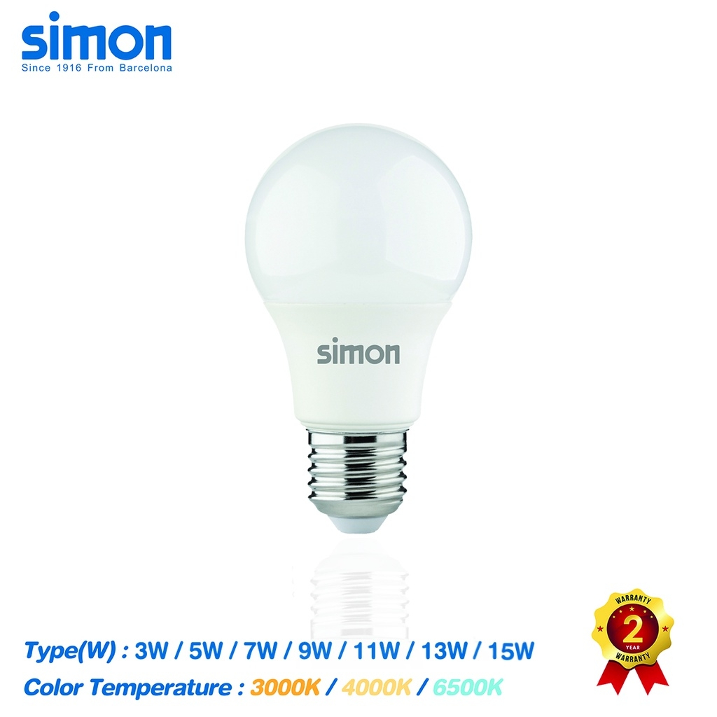 Simon หลอดไฟ LED 3W 5W 7W 9W 11W 13W 15W หลอดไฟแอลอีดี โคมไฟ LED Bulb ...