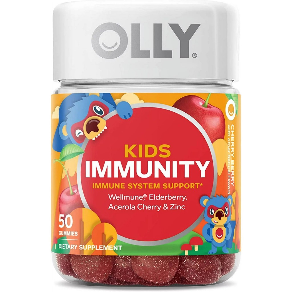 OLLY Kids Immunity Gummy, Immune Support, Wellmune, Elderberry, Vitamin ...
