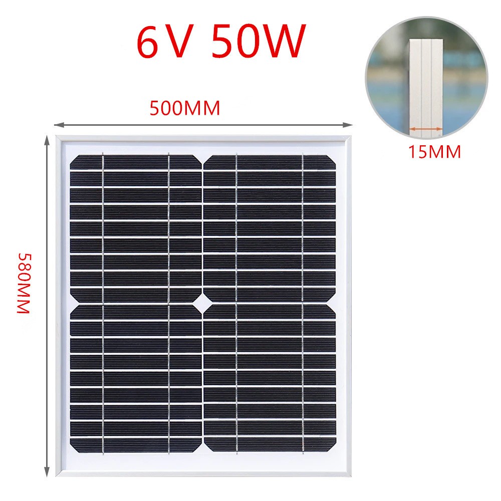 แผงโซลาร์เซลล์ monocrystalline solar cell 6V 50W | Shopee Thailand