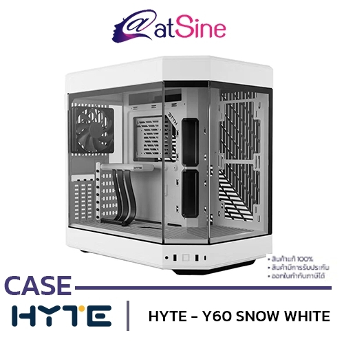atSine CASE (เคสคอมพิวเตอร์) HYTE - Y60 SNOW WHITE | Shopee Thailand
