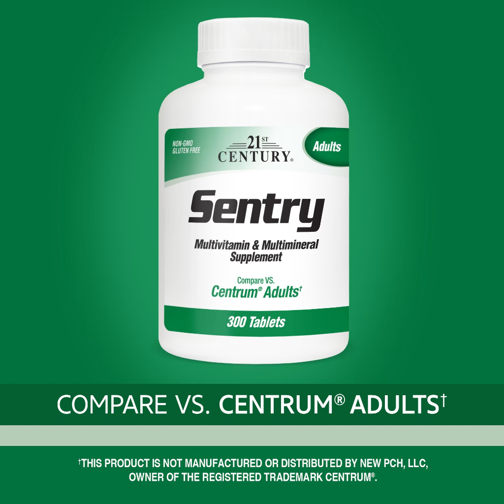 21st Century - Sentry Adults Multivitamin & Multimineral Supplement 300 ...