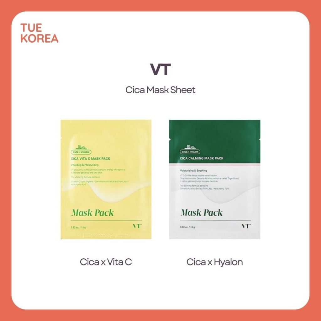 มาส์ก VT Cica Mask Sheet 2 สูตร - Vita C / Hyalon | Shopee Thailand