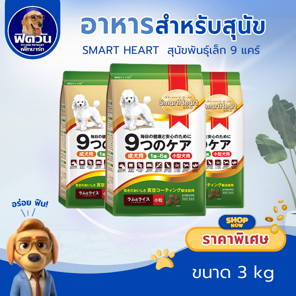 SH-Gold (9Care Lamb&Rice) สุนัข1ปีขึ้นไป (พันธุ์เล็ก) 3กก.{อาหารสุนัข ...