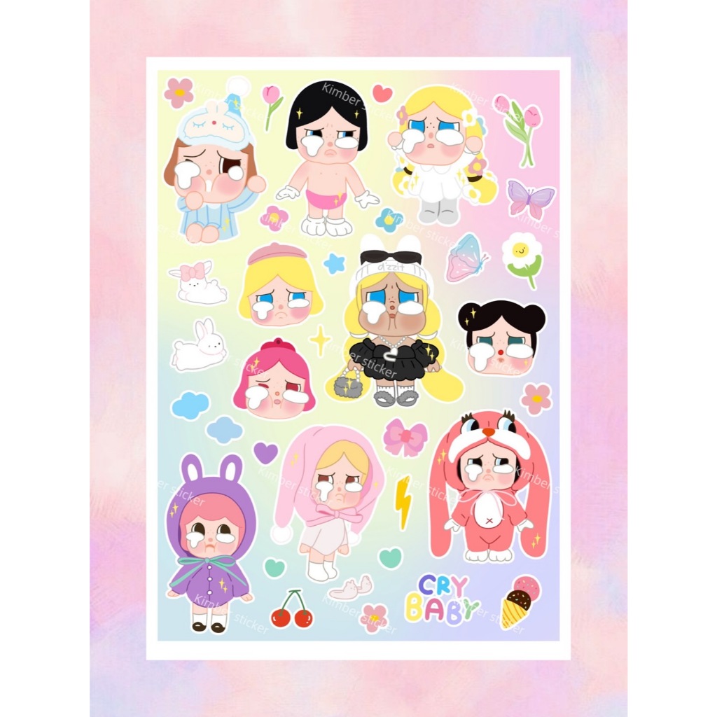 ใหม่ KIMBER Sticker crybaby ไดคัท กันน้ำ ขนาด A6 พร้อมส่ง สติกเกอร์ PVC ...