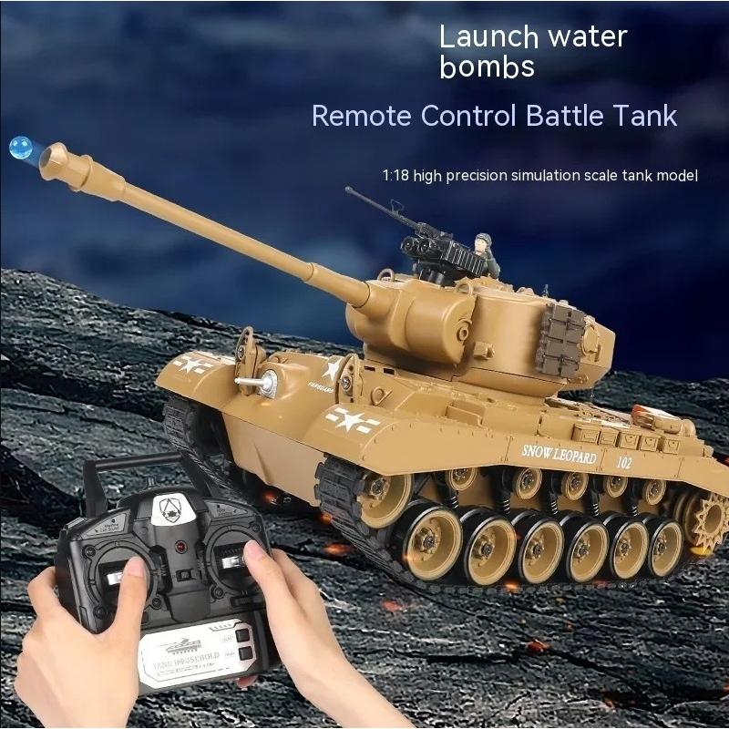 รถถังบังคับ BATTLE TANK M26 Pershing Army Tank Car 1/18 RC รถทหาร รถ ...