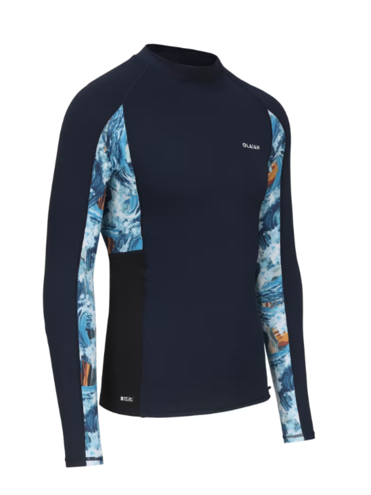 OLAIAN เสื้อว่ายน้ำ เสื้อป้องกันรังสียูวีผู้ชาย สำหรับใส่โต้คลื่น (Men ...