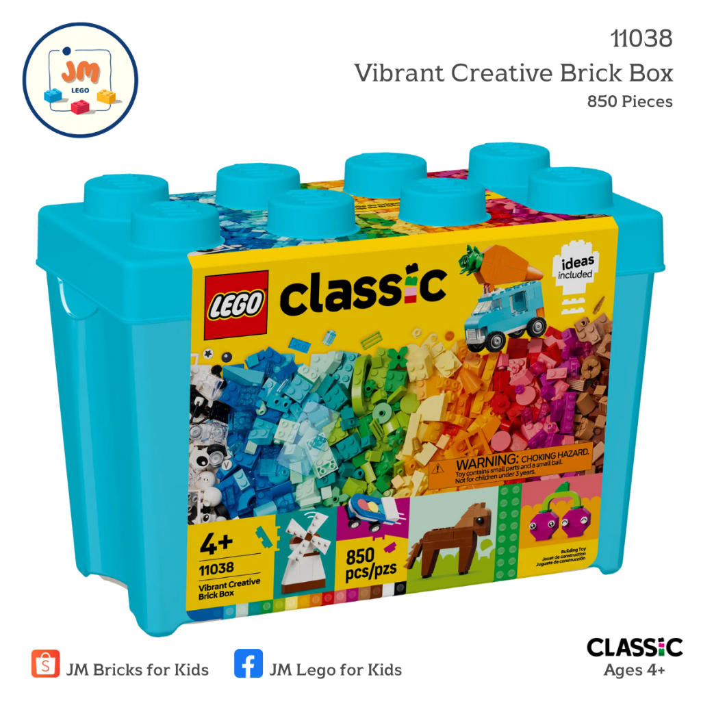 LEGO Classic 11038 Vibrant Creative Brick Box (850 Pieces) สำหรับเด็ก ...