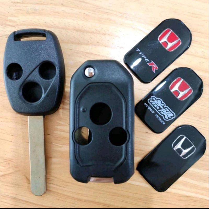 กรอบกุญแจรีโมทรถยนต์แบบพับได้ Honda City Brio Jass CR-v แบบ 3 ปุ่ม ปี ...