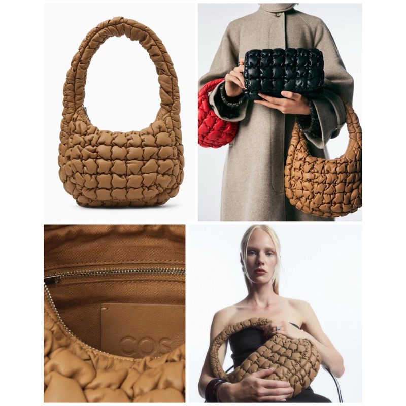 แท้ 100% รุ่นหนัง COS QUILTED MINI BAG - LEATHER - Dark Beige จาก Shop ...