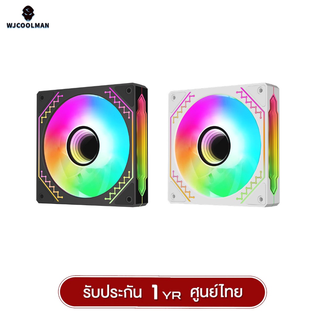 พัดลมระบายความร้อน WJCOOLMAN Mirror GT ARGB Side View 12CM Cooling Fan ...