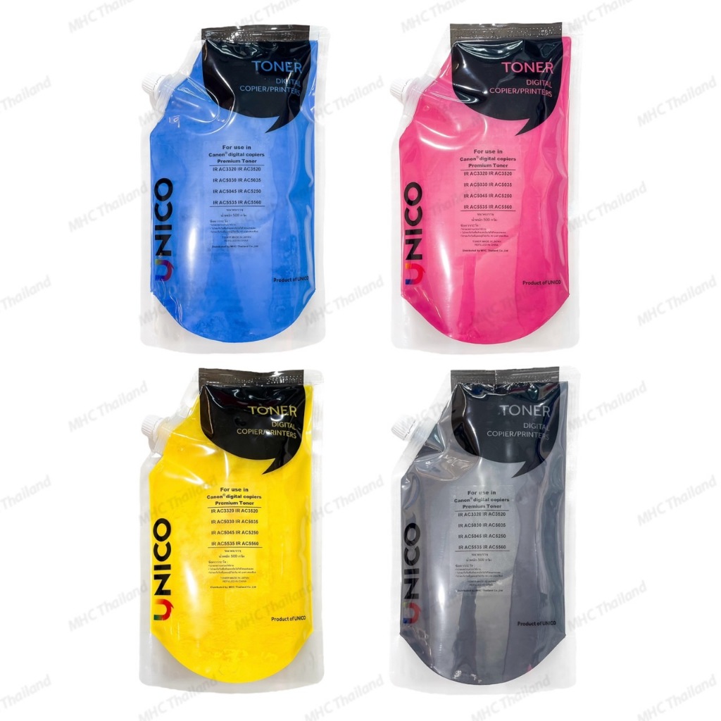 ผงหมึก Unico Canon Toner iR ADV 500g แบบถุง C3025/3125/3320/3530/3725 ...