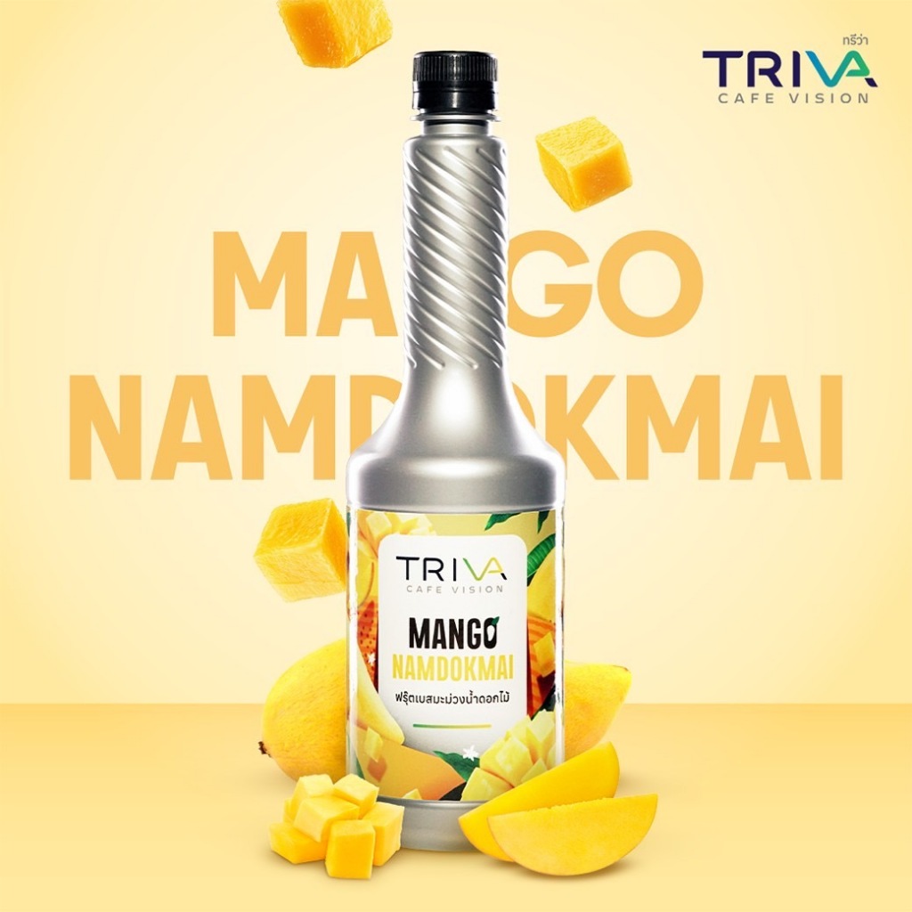 Triva Syrup Fruit Based Namdokmai Mango มะม่วงกลิ่นน้ำดอกไม้เข้มข้น ...