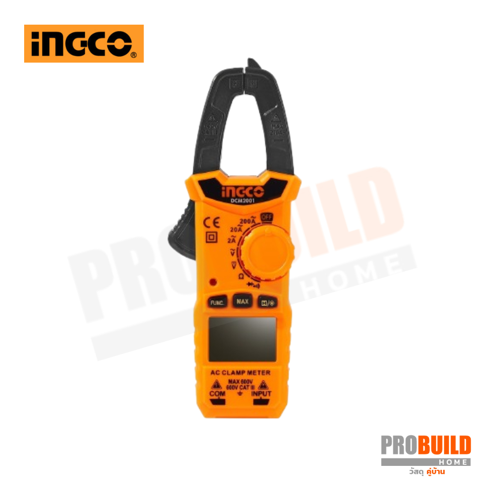 ดิจิตอลแคล้มป์มิเตอร์ไฟ INGCO DCM2001 AC200A | Shopee Thailand