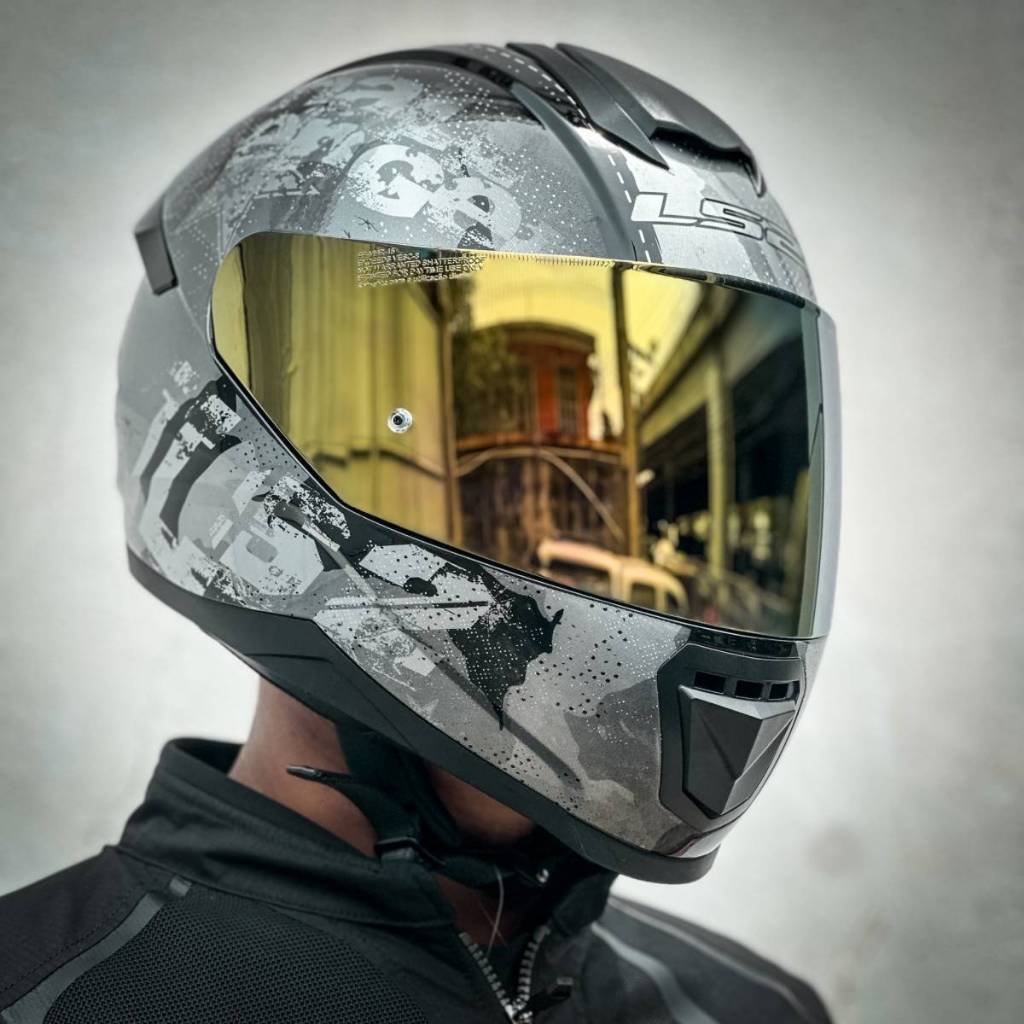หมวกกันน็อค LS2 รุ่น FF802 Flash ลาย POWER BLACK SILVER | Shopee Thailand