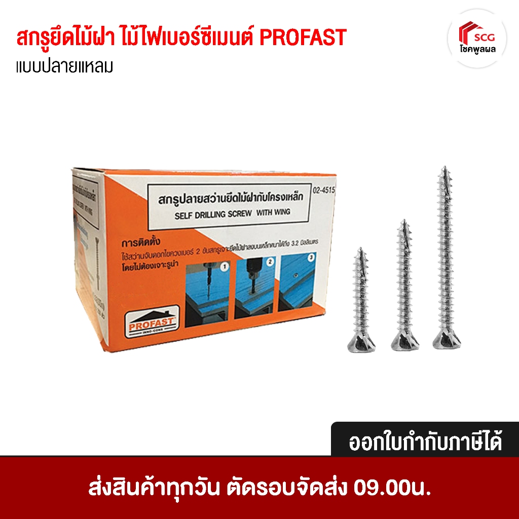 สกรูปลายแหลมยึดไม้ฝา โปรฟาส PROFAST เจาะไม้ ปลายแหลม แบบกล่อง/ถุง | Shopee Thailand