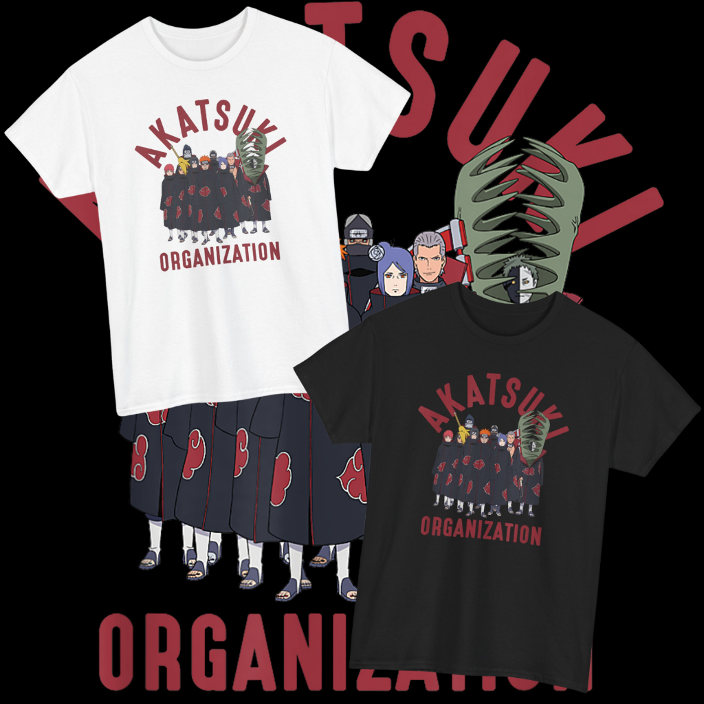 เสื้อยืด นารูโตะ Akatsuki Organization (Cotton 100%) | Shopee Thailand