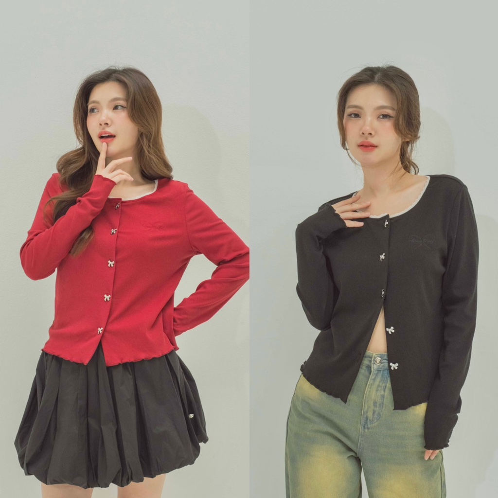 chuuchop(C8347)Candy Cardigan Ver.2 คาดิแกนแขนยาว | Shopee Thailand