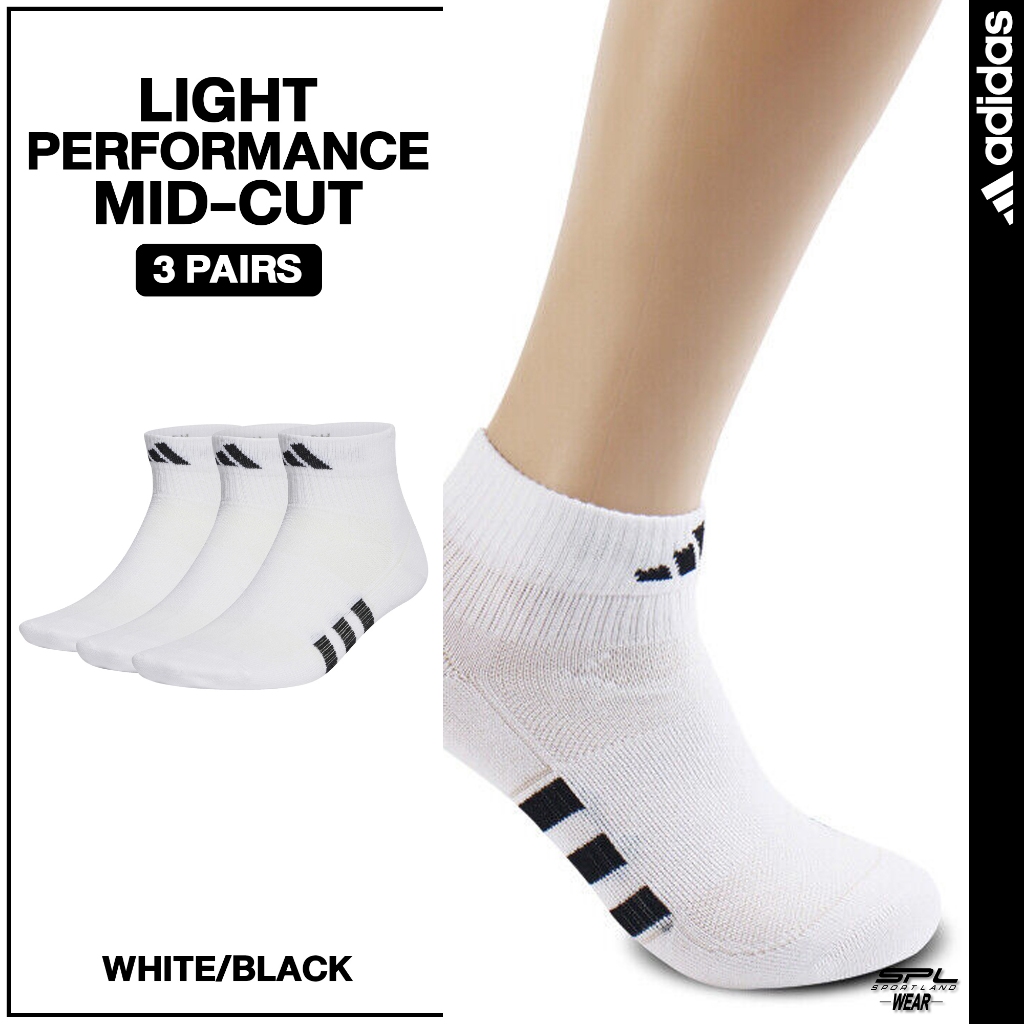 Adidas อาดิดาส ถุงเท้า มิดคัท (1แพ็คมี 3คู่) Sock Light Mid Cut 3PP ...
