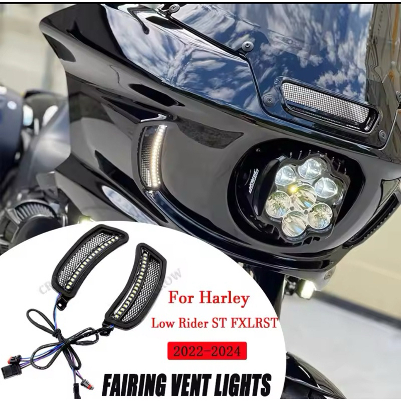 Motorcycle Accessory LED Fairing Vent Lights For Harley Softail Low ...