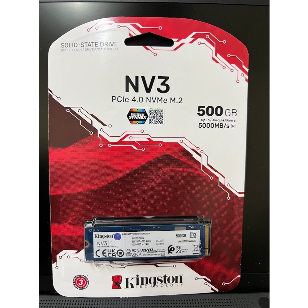 [มือสอง] Kingston NV3 500GB M.2 2280 NVMe PCIe 4.0 SSD ความเร็ว 6,000/5 ...
