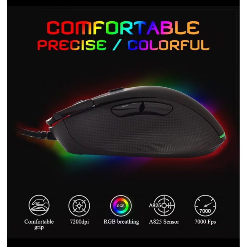 พร้อมส่ง OKER เมาส์เกมมิ่ง รุ่นM289 เมาส์RGB BACKLIT ไฟRGB ความเร็ว6 ...